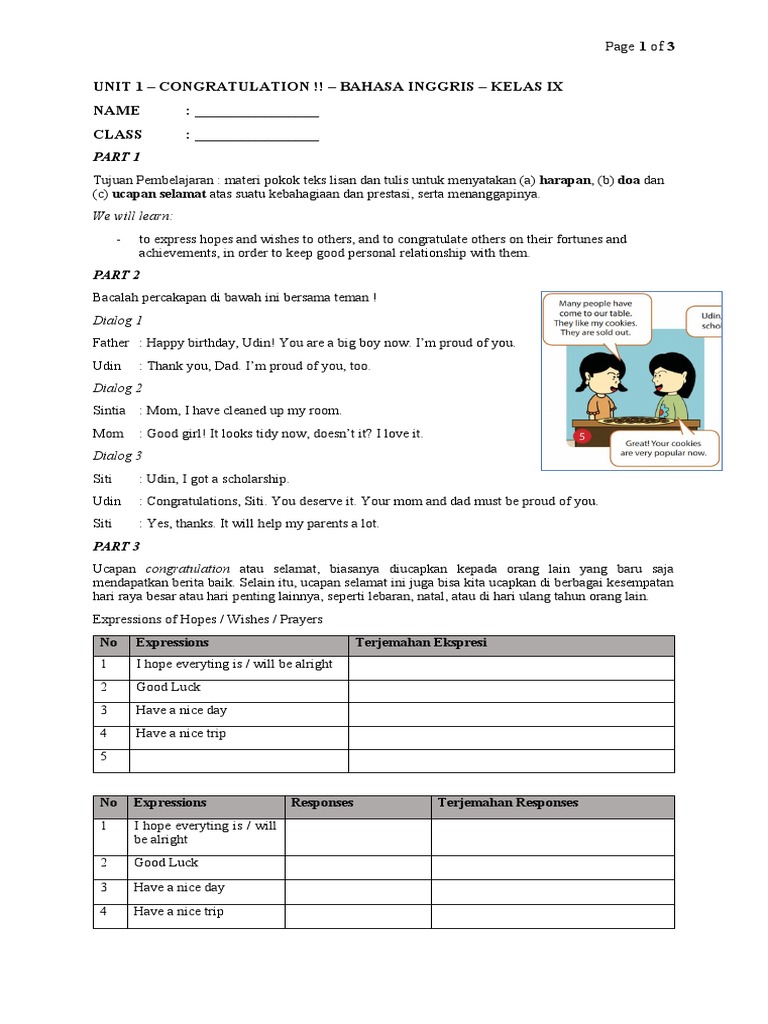 Unit 1 Congratulation | PDF
