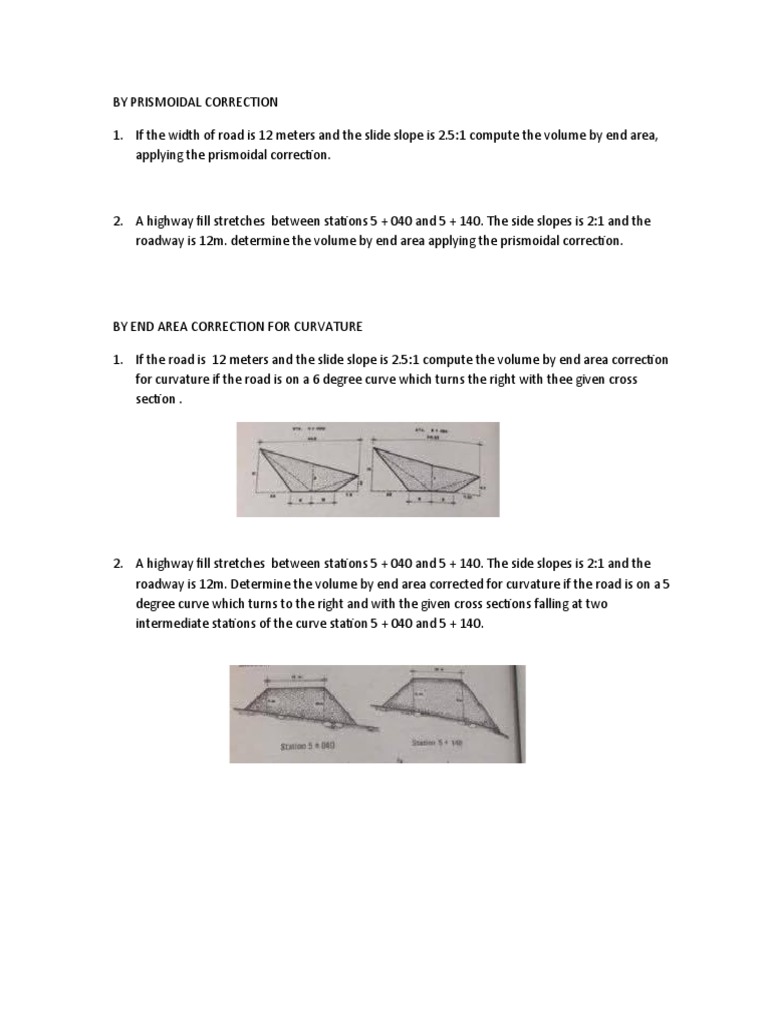 Prismoidal Volume Calculations for Roads | PDF | Business | Teaching ...