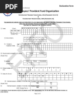 PF Declaration Form (Form 11) - SAMPLE FORM. | PDF | Government And ...