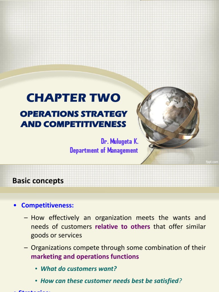 OM-Chapter 2 | PDF | Strategic Management | Market Analysis