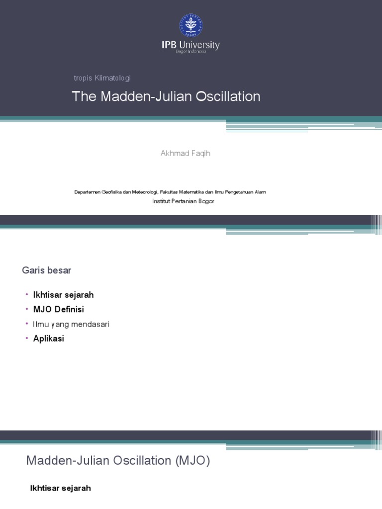 2019 Klimtrop MJO - En.id | PDF