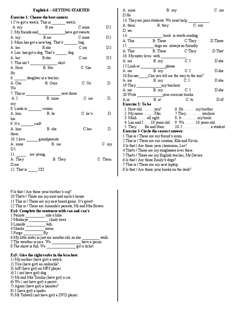 English 6 - Getting Started | PDF | Language Arts & Discipline | Self ...