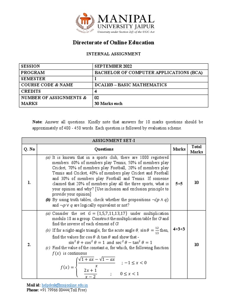 Basic Maths Assignement | PDF | Mathematical Analysis | Mathematics