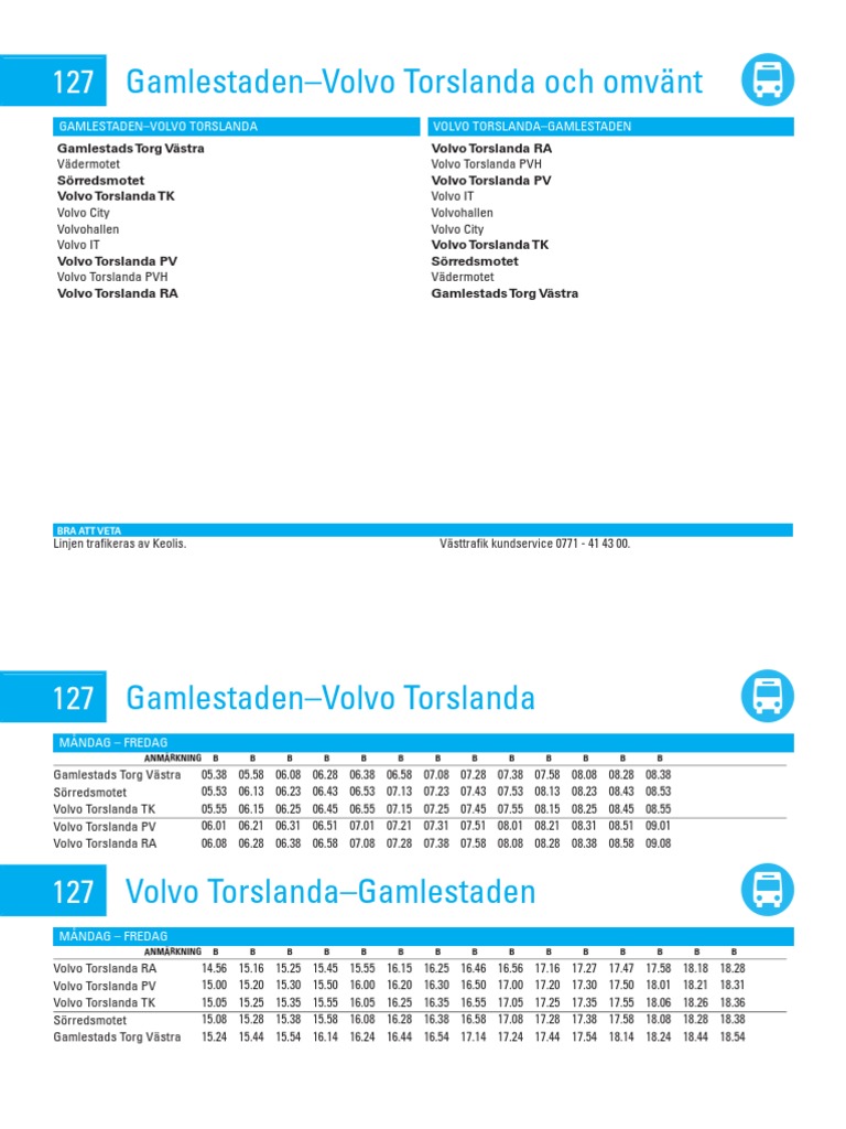 Busstabell | PDF