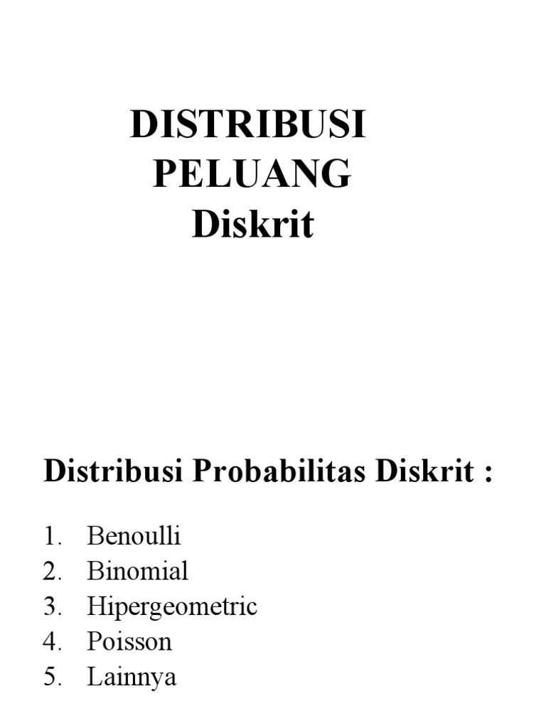11-Materi-DISTRIBUSI PROBABILITAS Diskrit | PDF