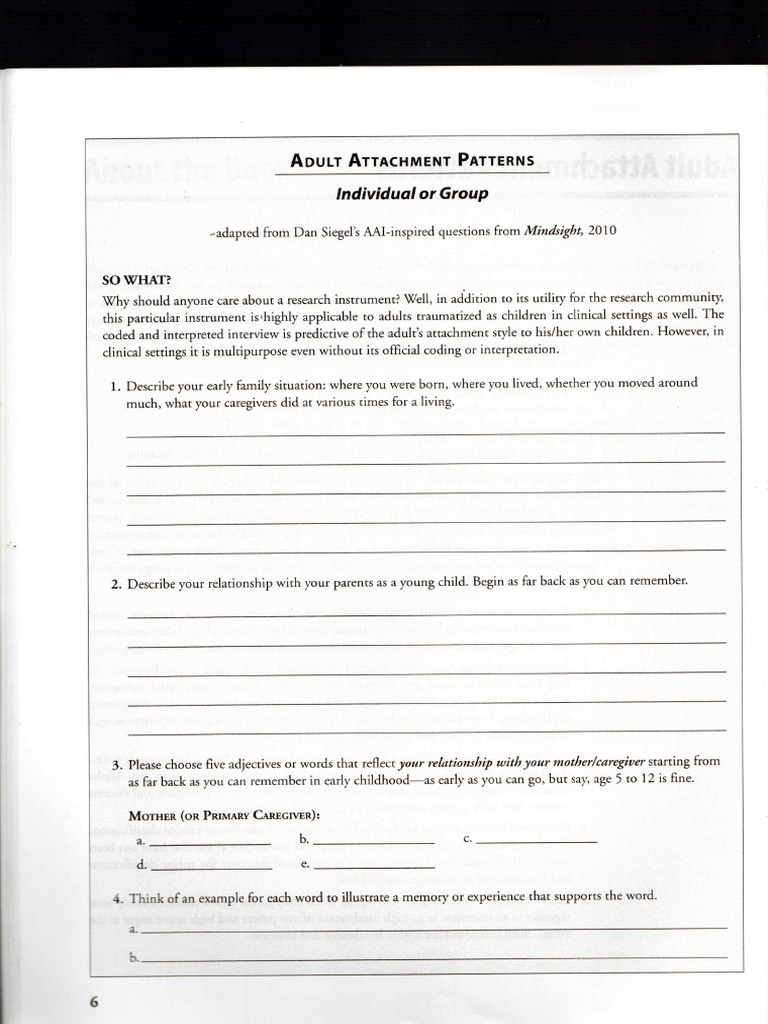 Adult Attachment Patterns Pdf