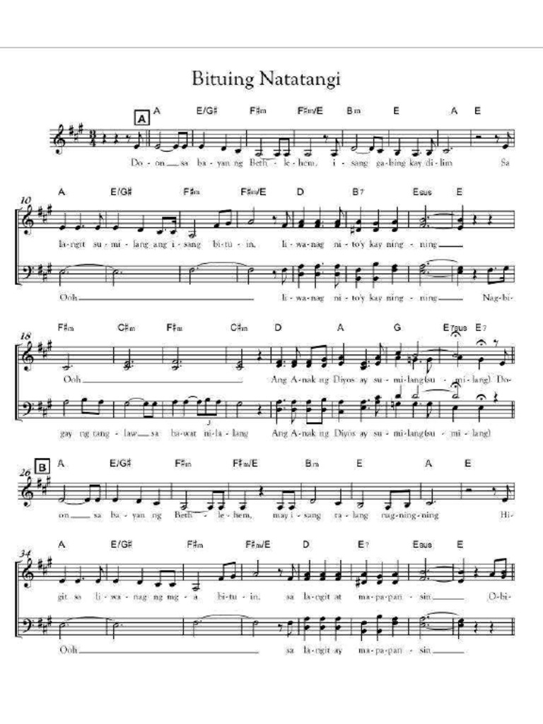 Bituing Natatangi (SATB) | PDF