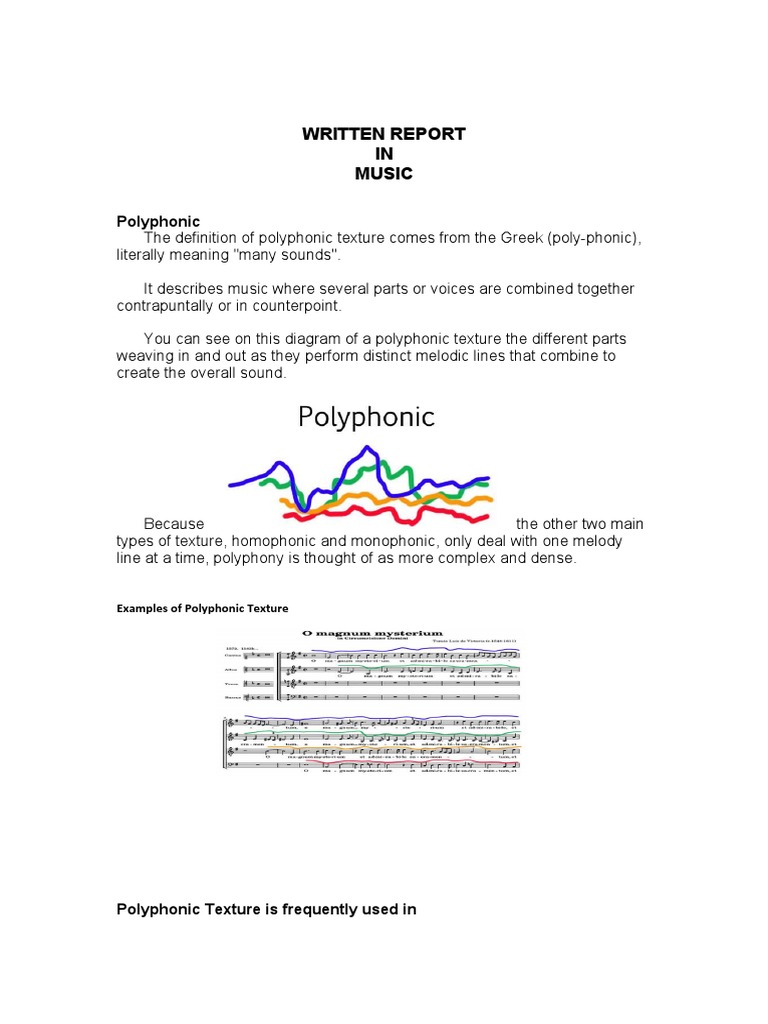 WRITTEN REPORT in MUSIC | PDF
