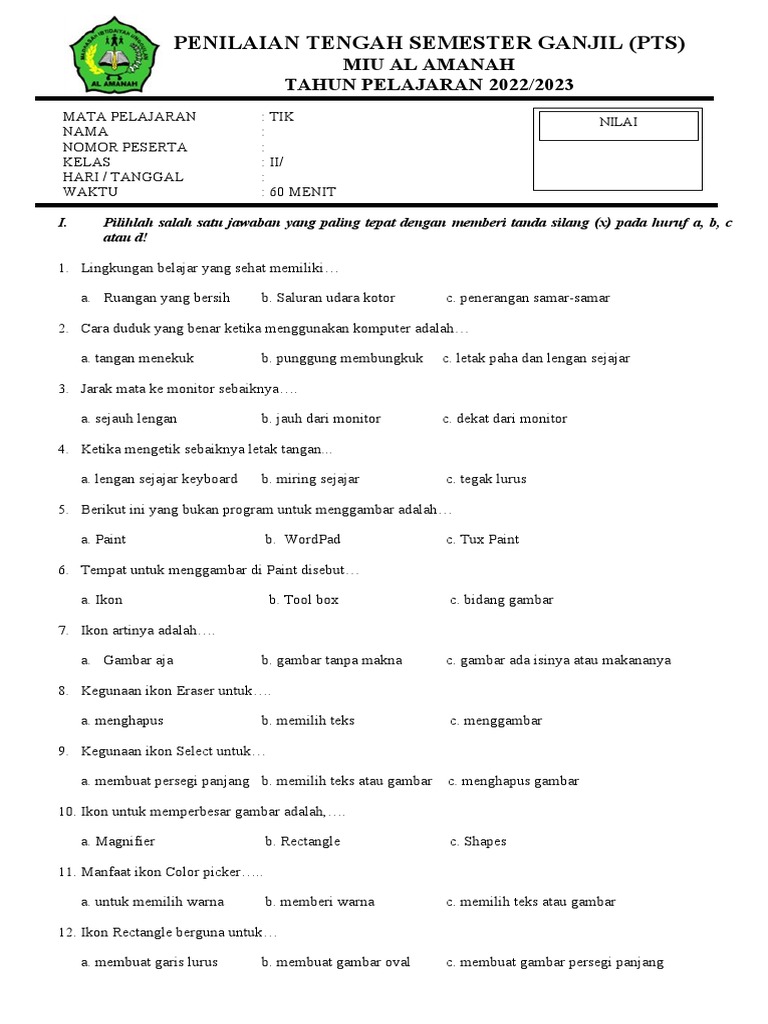 PTS Tik 2 | PDF | Seni