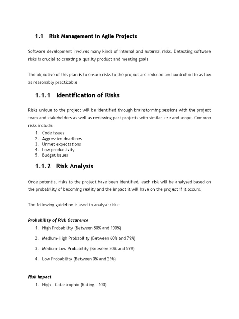 Agile Project Risk Management Guide | PDF | Risk | Risk Management
