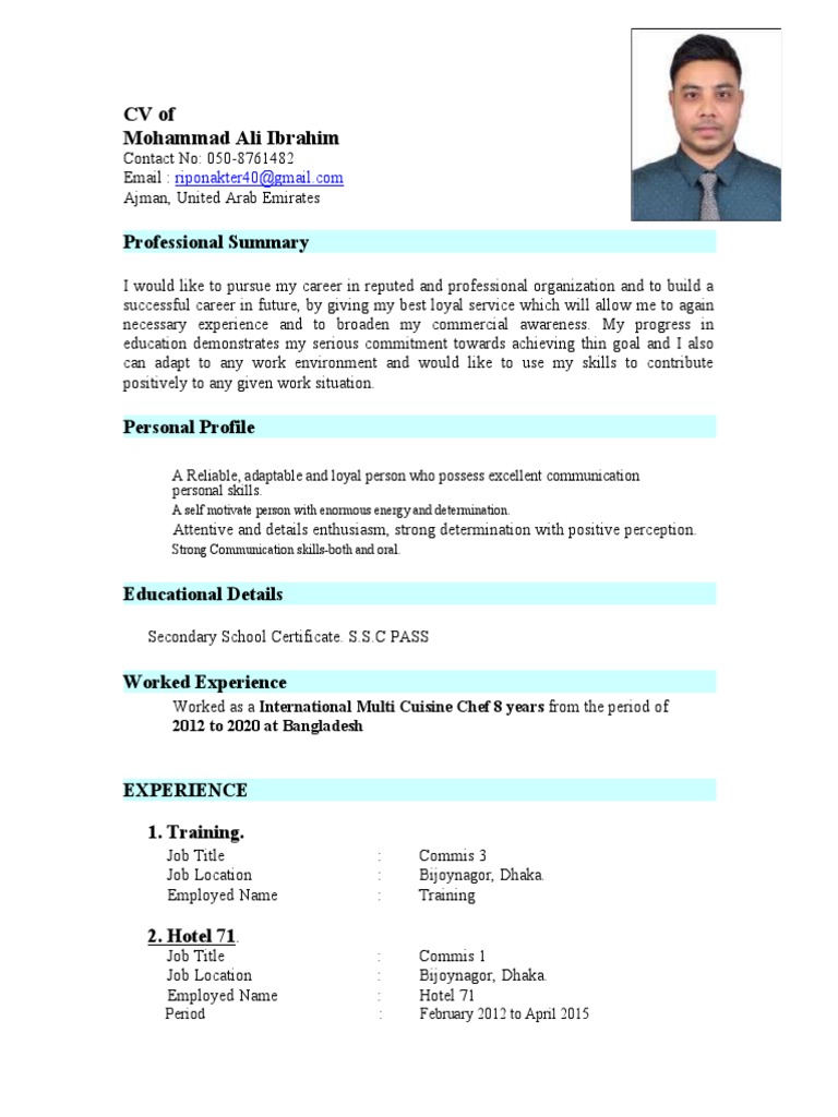 CV of Ripon 01 | PDF | Bangladesh | Dhaka