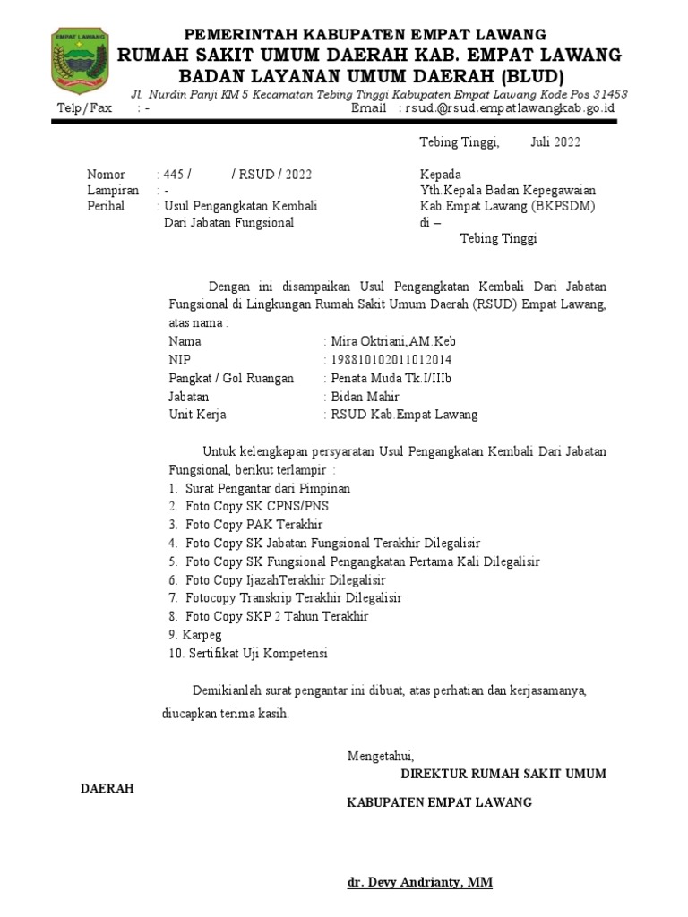 Usul Pengangkatan Kembali Dari Jabatan Fungsional | PDF