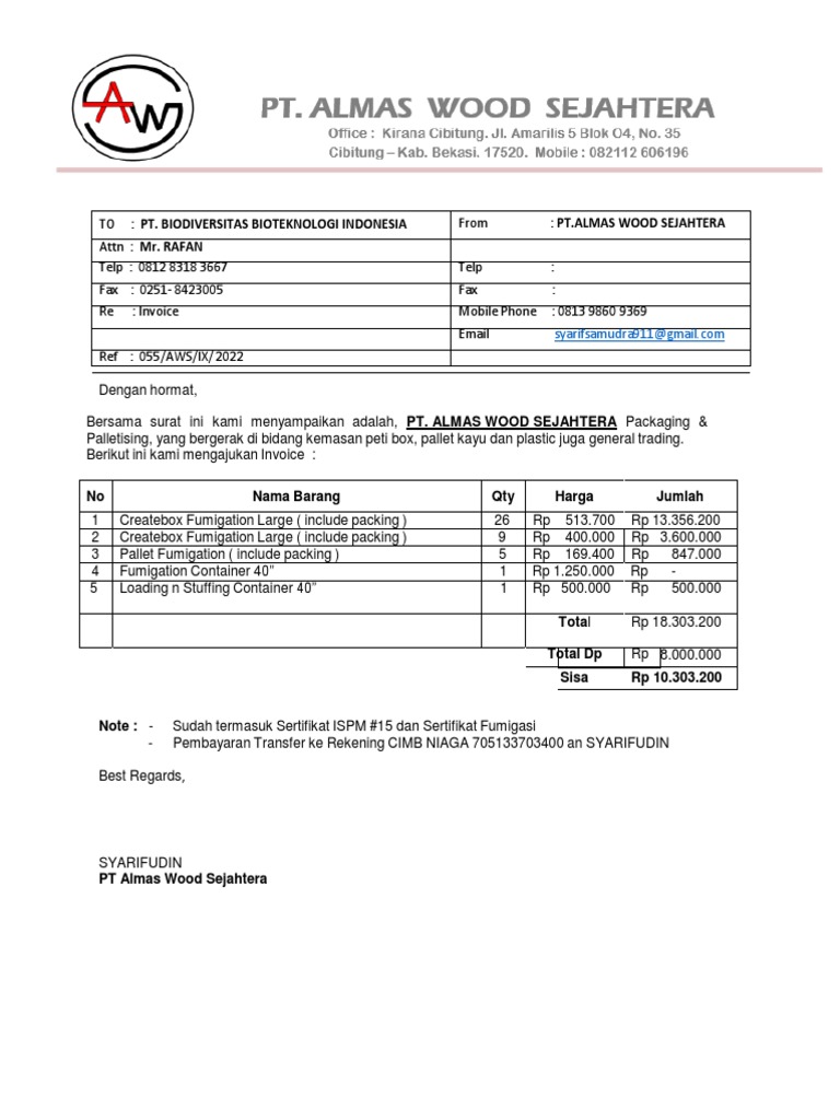 Pt. Aws Invoice | PDF