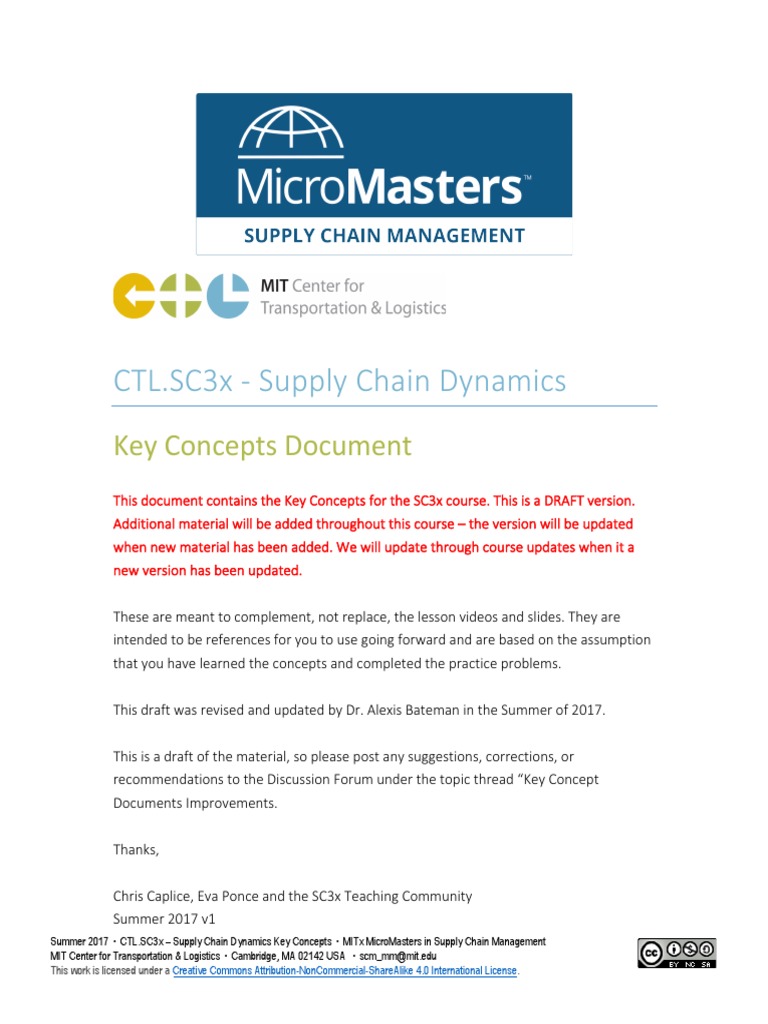 MITx SCX KeyConcept SC3x FV | PDF