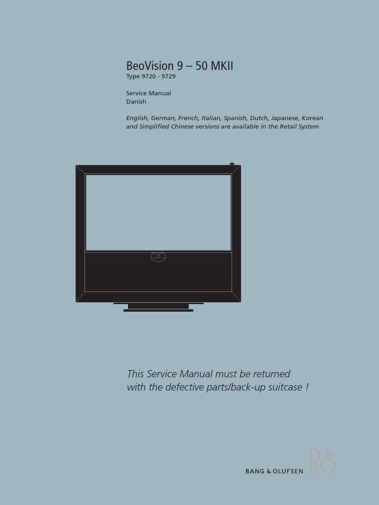 Beovision9 50 MK2 | PDF
