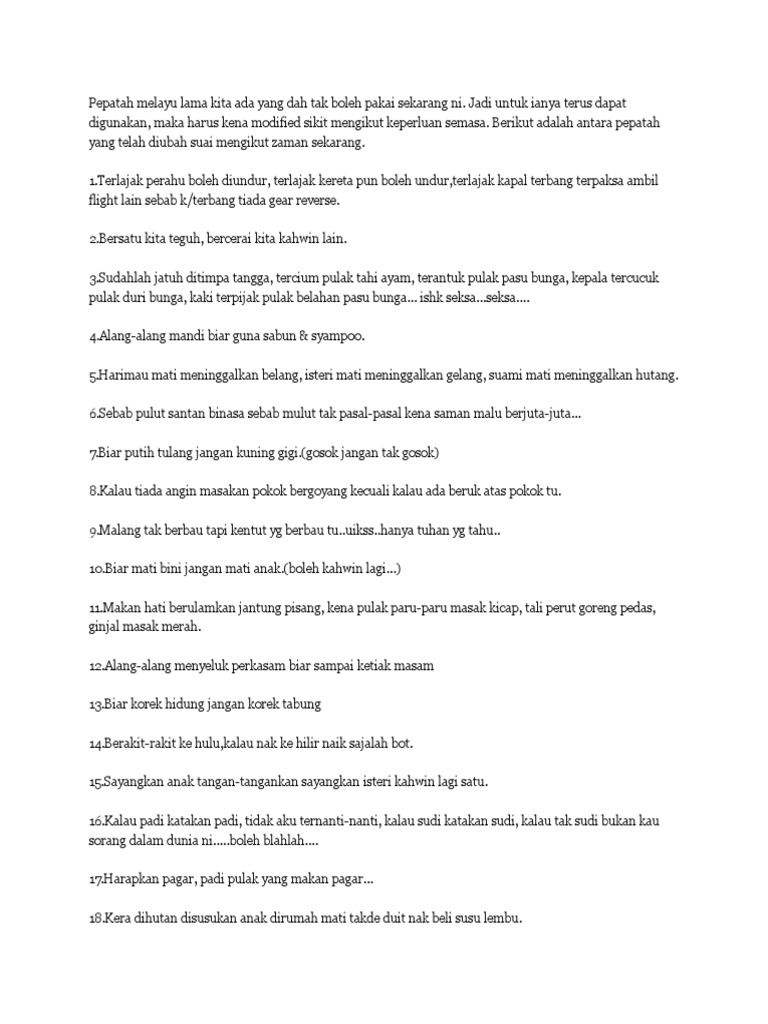 Pepatah Melayu | PDF