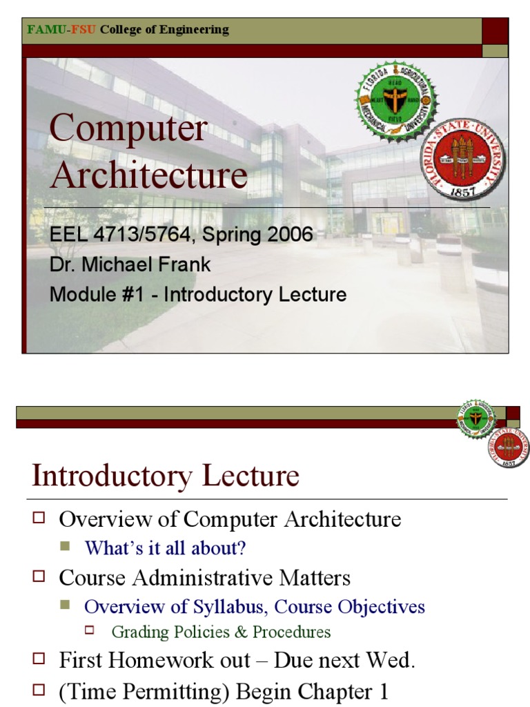 CA Sp06 m01 Intro | Download Free PDF | Central Processing Unit | Computer Program
