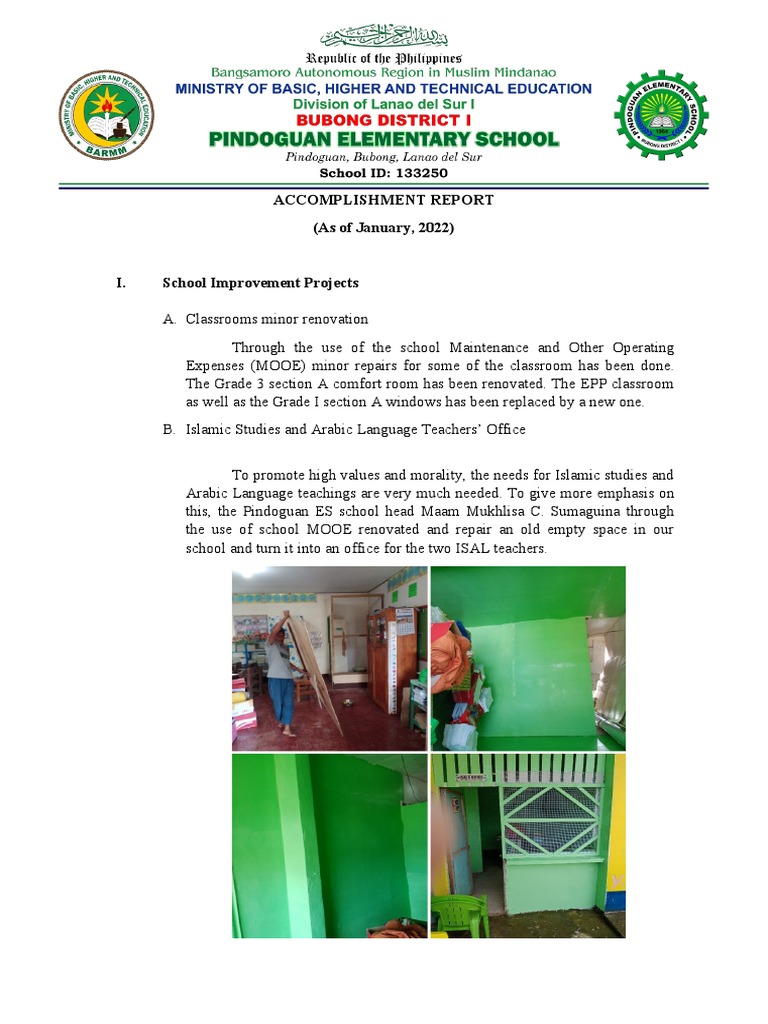 Accomplishment Report 2022 | PDF