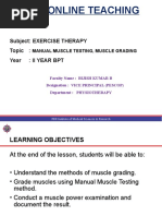 Manual Muscle Testing Grading System | PDF