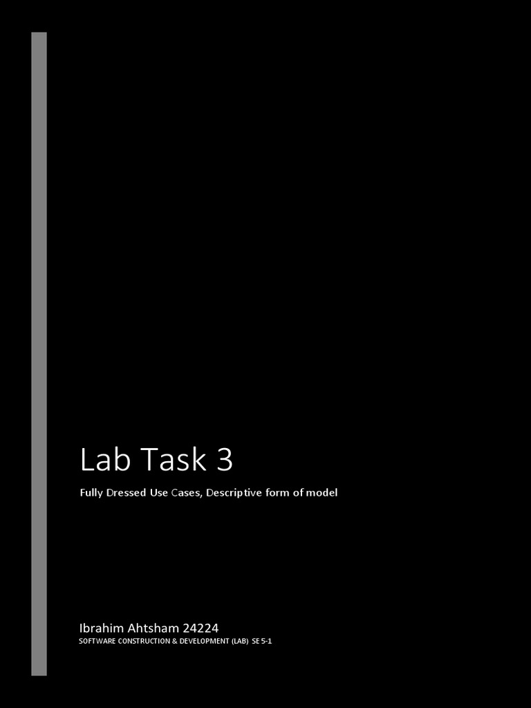 Lab Task 3 Fully Dressed Use Cases | PDF | Use Case | Point Of Sale Lab Task 3 Fully Dressed Use Cases | PDF | Use Case | Point Of Sale