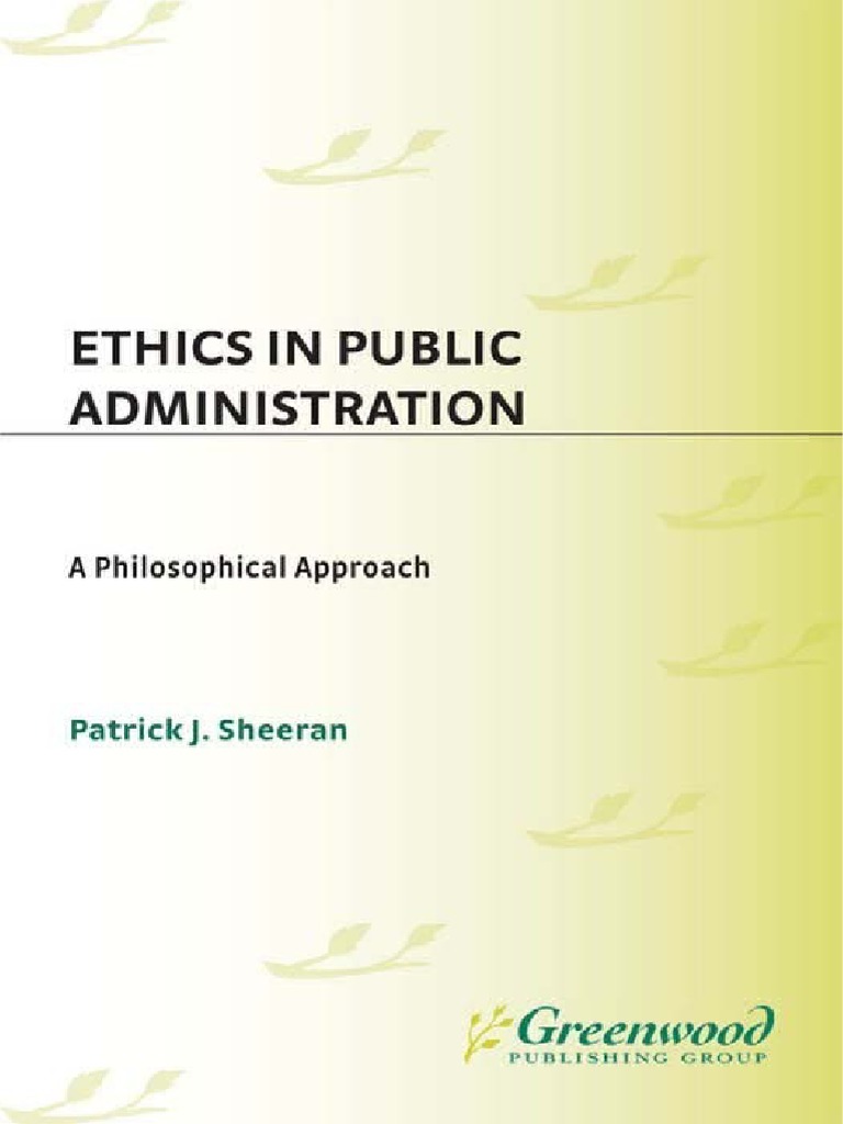Ethics in Public Administration (PDFDrive) | PDF