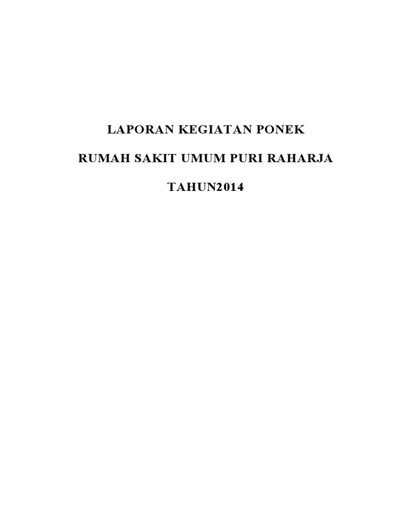 Laporan Kegiatan Ponek | PDF