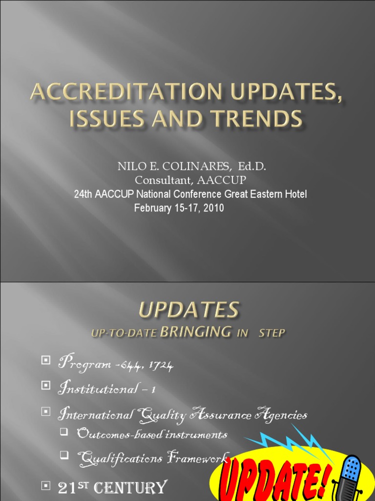 AACCUP Conference Highlights Quality Assurance Trends | PDF