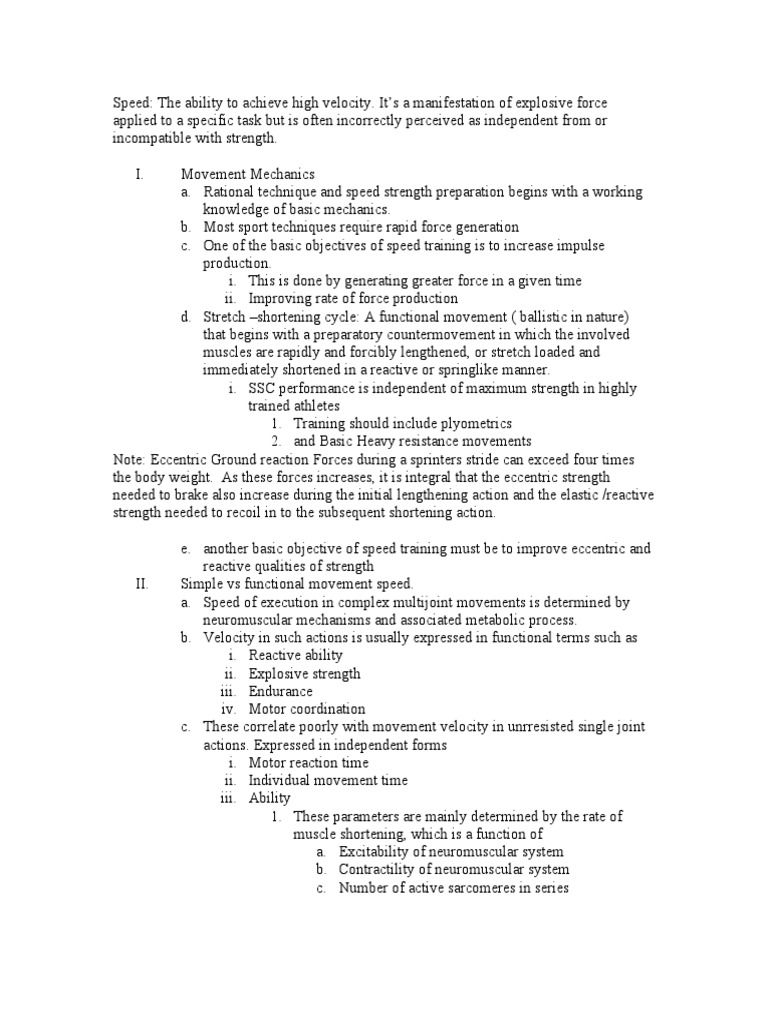 Speed Training | PDF | Running | Mechanics