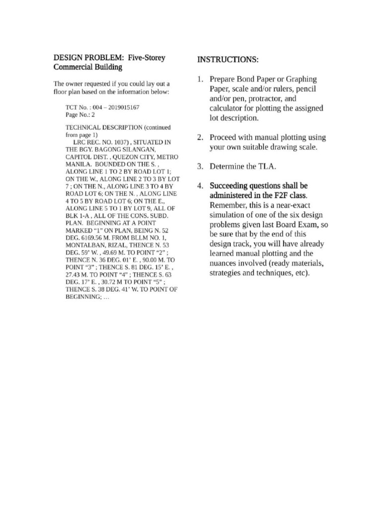 Design Problem Five-Storey Commercial Building | PDF