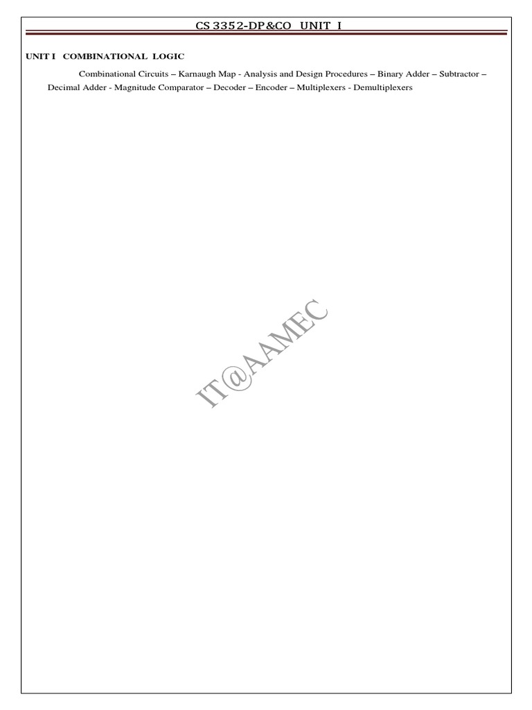 CS 3351 Digital Principles & Computer Organization | PDF | Logic Gate ...