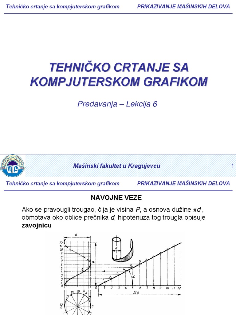 Lekcija6 Prikazivnje-Masinskih Delova | PDF