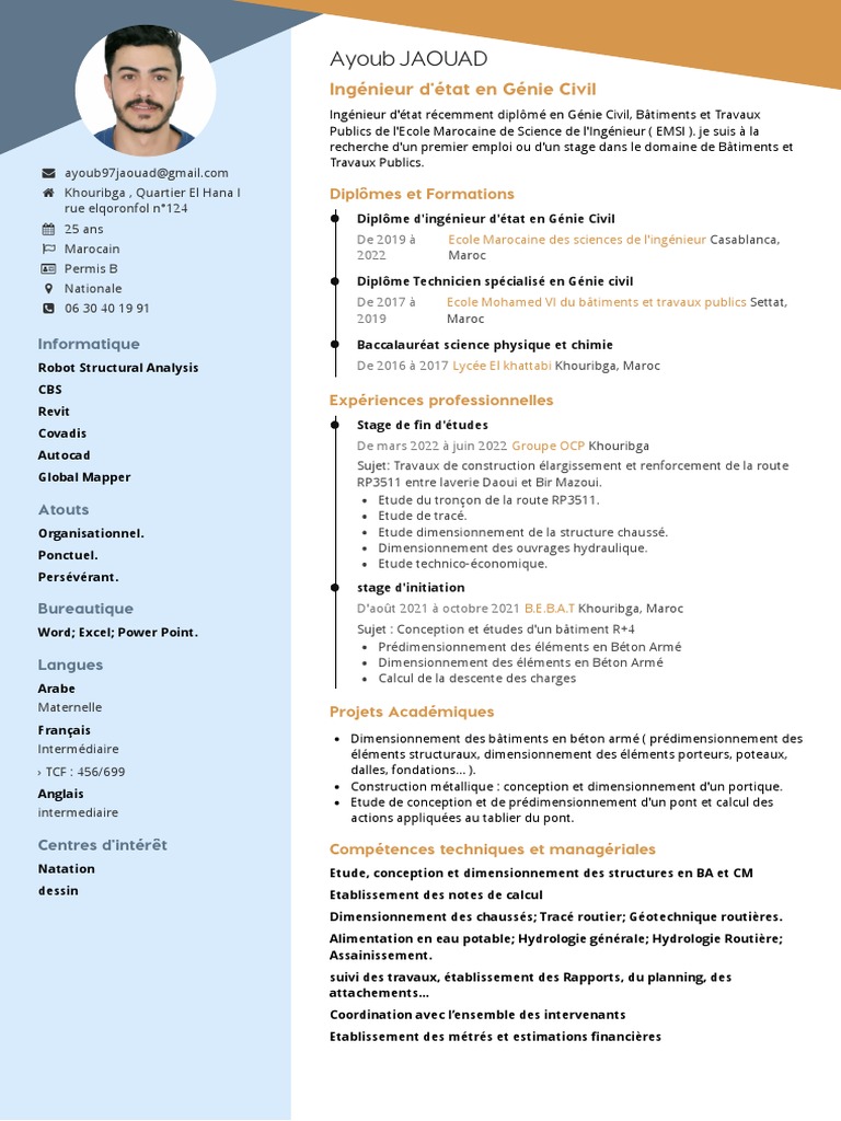 CV Version Finale | PDF | Pont | Ingénieur