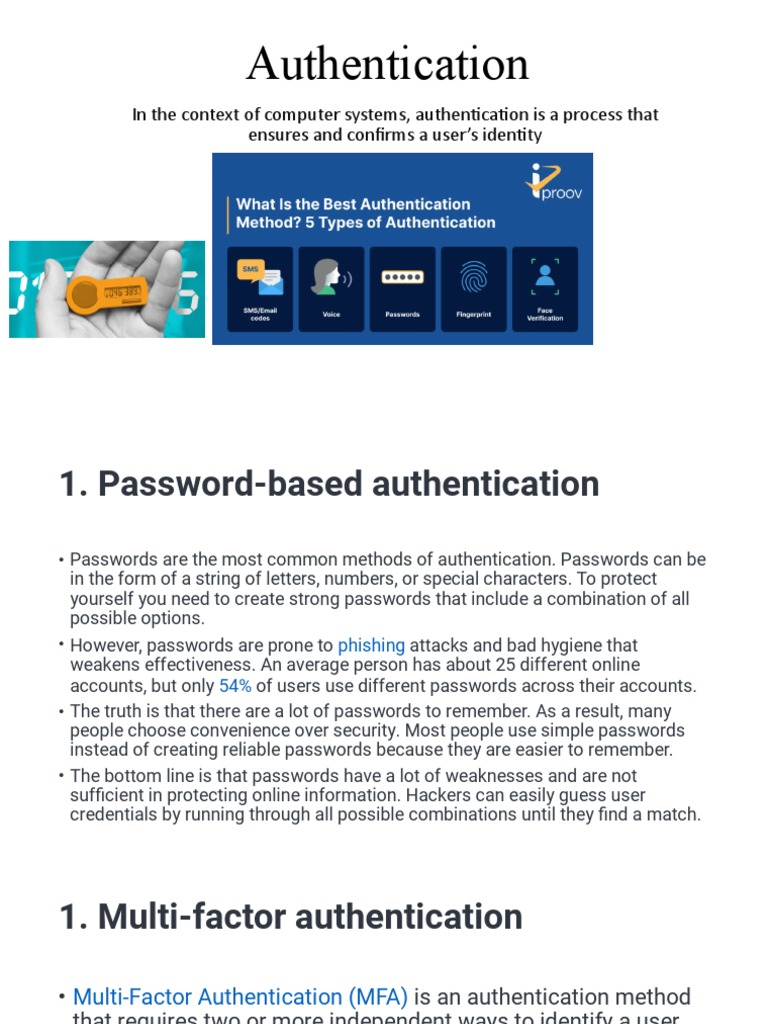 Authentication | PDF | Authentication | Password