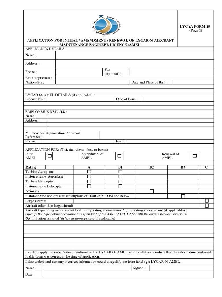 Lycaa Form 19 PDF | PDF | Transport | Aviation
