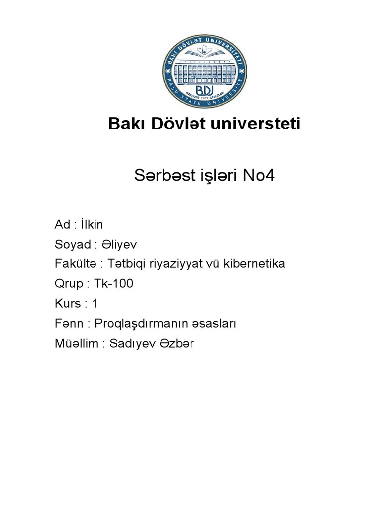 Serbest Iş No4 | PDF