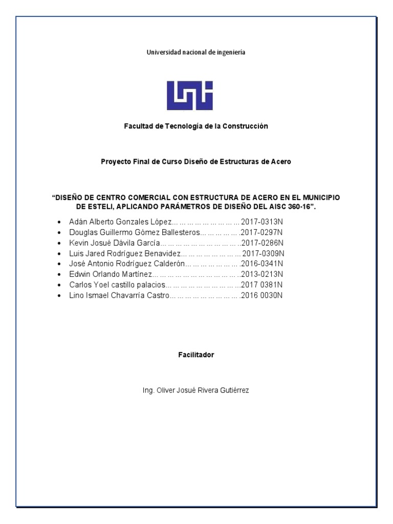 Diseño de centro comercial con estructura de acero aplicando los ...