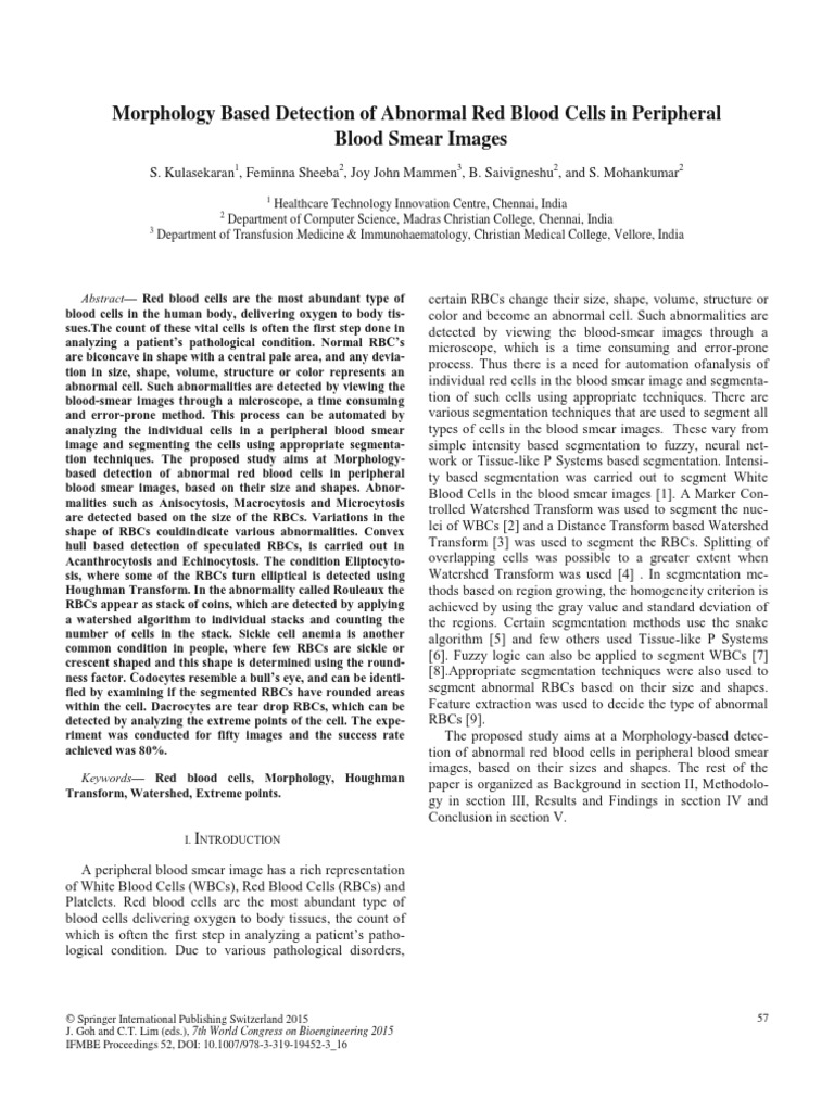 4-Morphology Based Detection of Abnormal Red Blood Cells in Peripheral ...