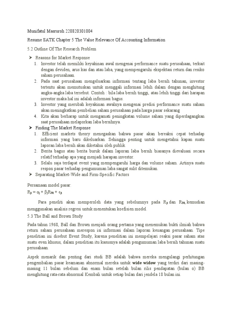 Summary Chapter 5 | PDF | Bisnis | Pengelolaan Keuangan & Uang