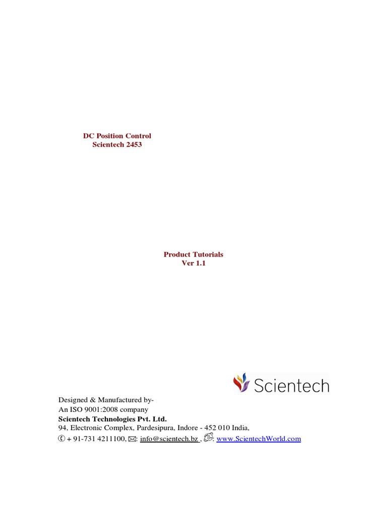 Scientech 2453 | PDF