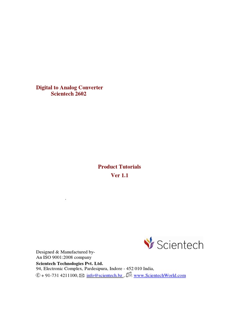 Scientech 2602 | PDF