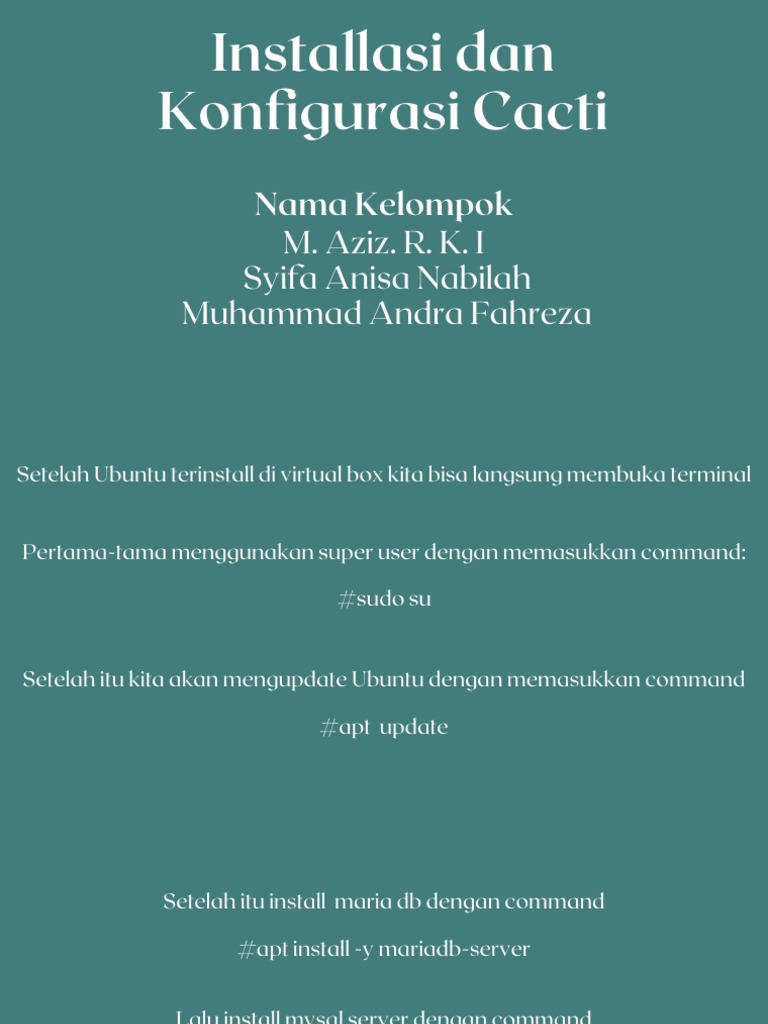 Installasi Dan Konfigurasi Cacti-1 | PDF