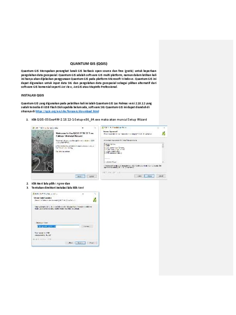 Petunjuk Install QGIS | PDF