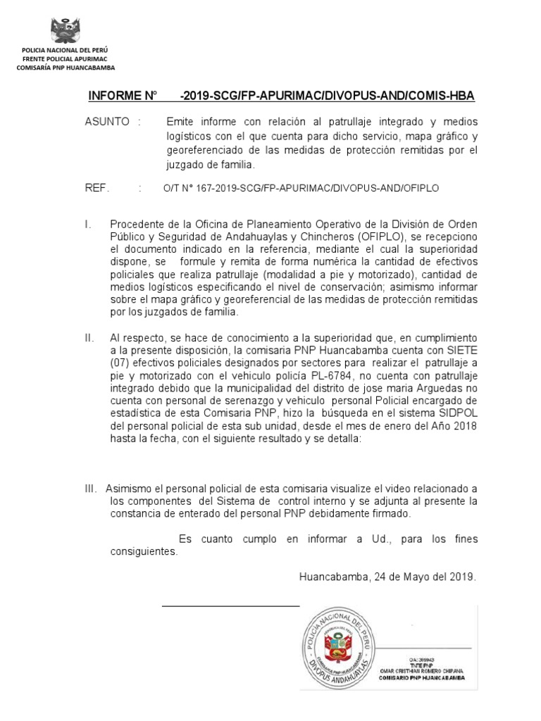 Informe Charla | PDF | Policía | Seguridad nacional