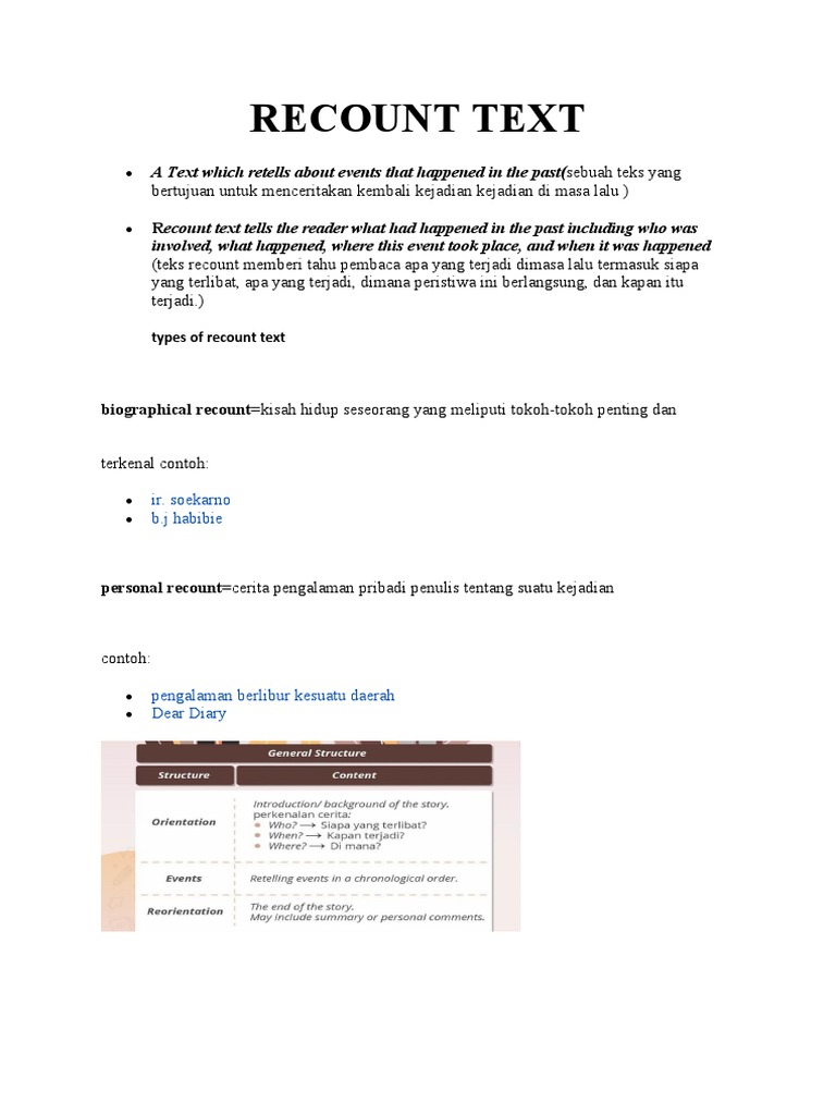Jenis dan Contoh Teks Recount | PDF | Filsafat | Klasik