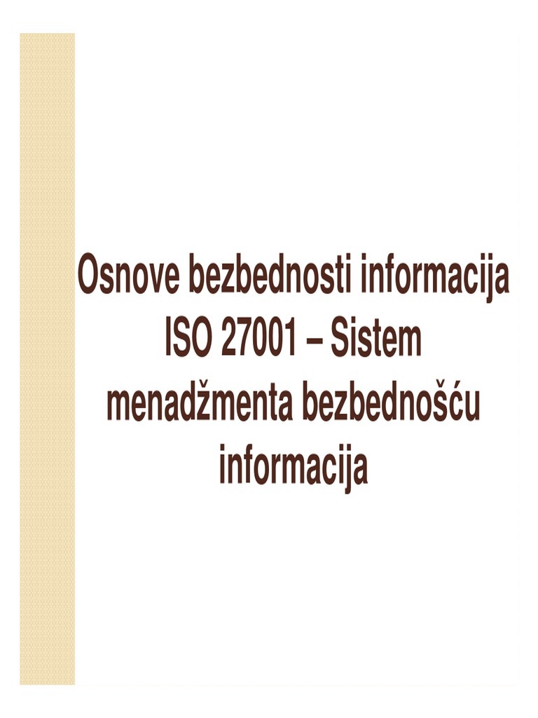 15 Bezbednost Informacija ISO 27001 | PDF