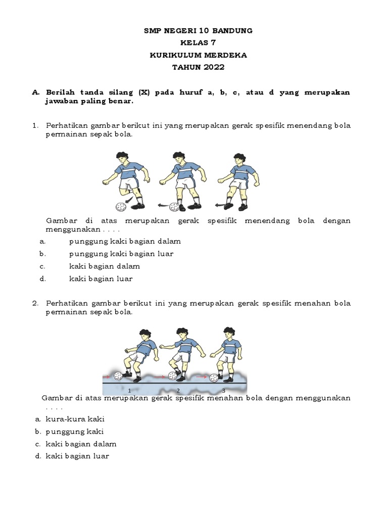 Soal Latihan Pjok | PDF