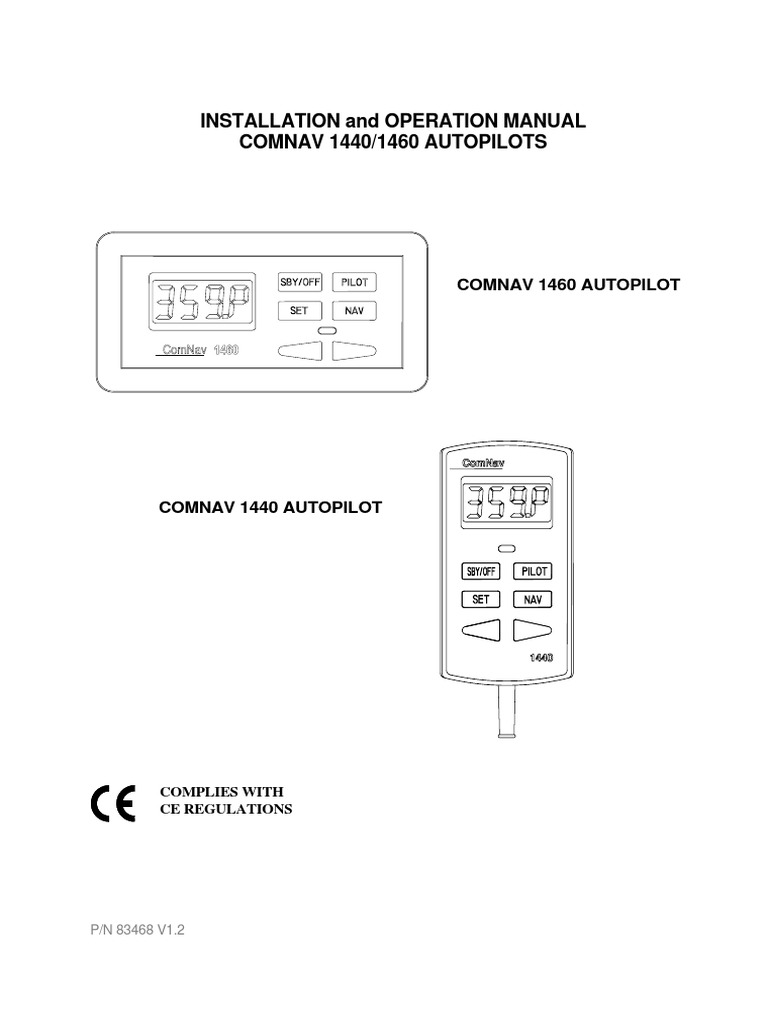 Comnav Autopilot 1440&1460 Manual - Eng | PDF | Pump | Screw