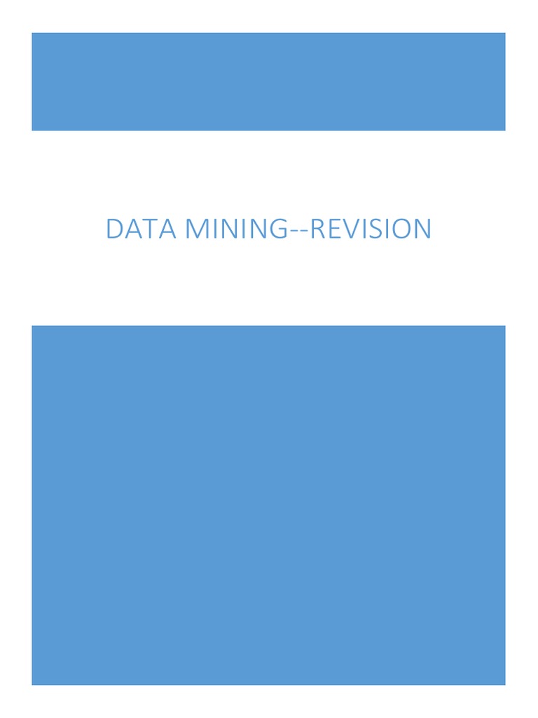 DataMining - Workbook TF | Download Free PDF | Cluster Analysis | Statistical Classification