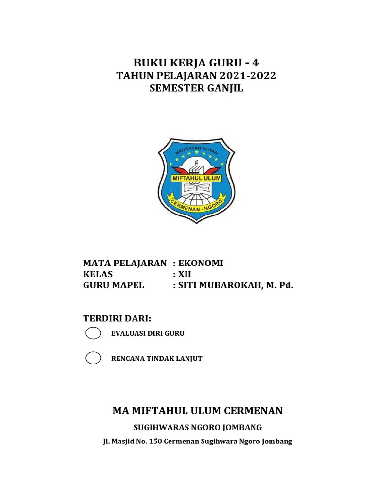 Buku Kerja Guru 4 Cermenan | PDF | Karier & Perkembangan