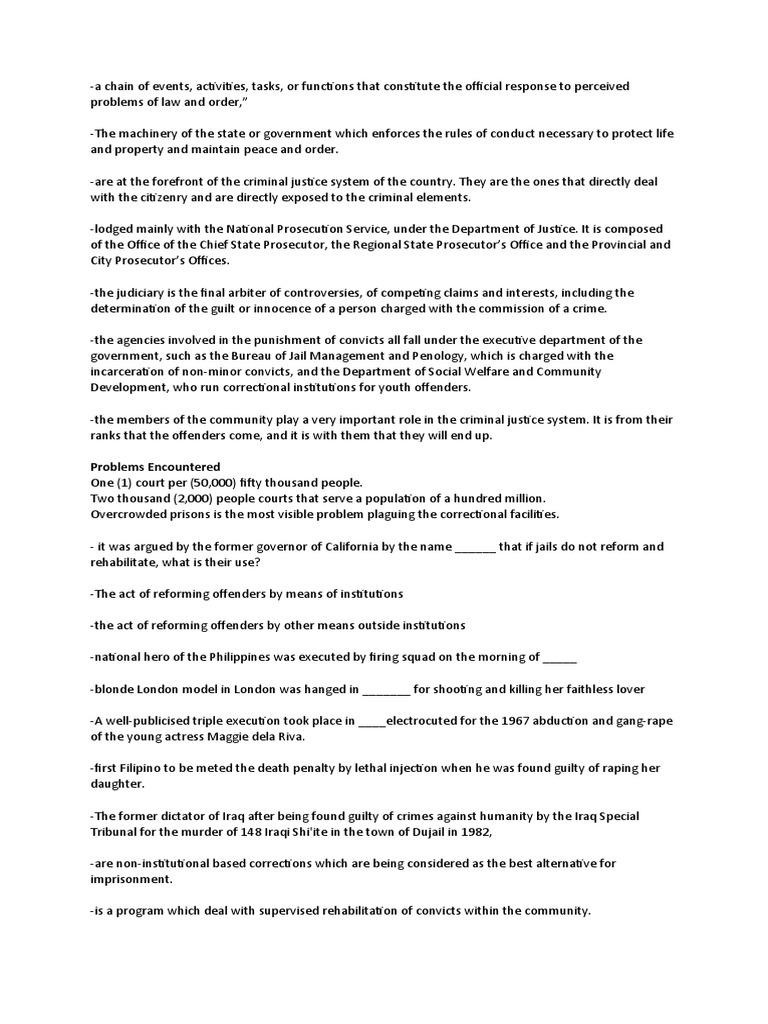 Problems Encountered | PDF | Probation | Prison